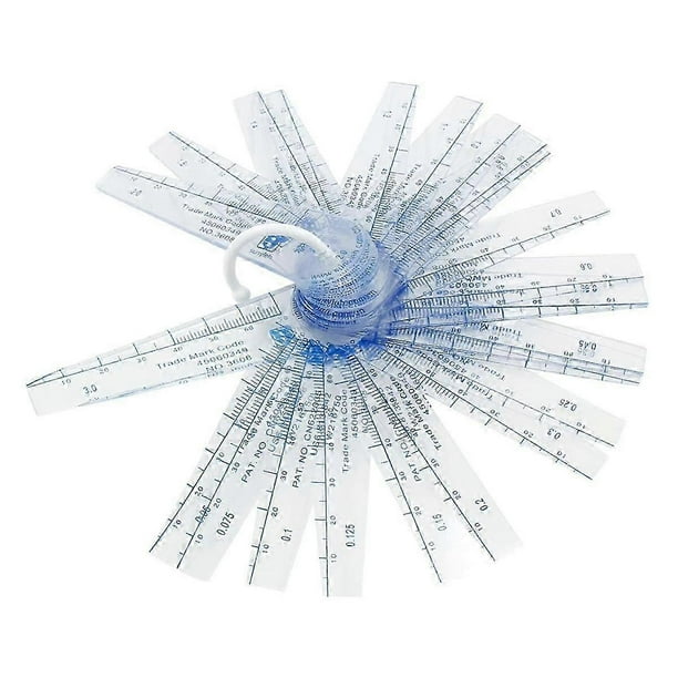 1 Pack Plastic Feeler Gauge 0.05-3mm Thickness Measuring Tools 25 in 1 ...