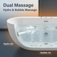 67" Whirlpool and Air Bath Soaking Combination Tub with Adjustable ...