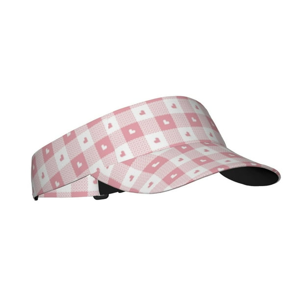 Fotbe Plaid Heart Visera Deportiva con Diseño, Gorra Abierta Ajustable de Algodón para Mujer y ...