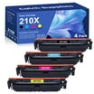 HP 210X High Yield Toner Set, Black, Cyan, Yellow, Magenta, Original ...
