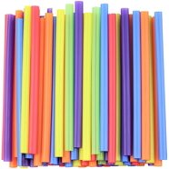Avant Grub 7.75 in. Multi-Color Blacklight Neon Drinking Straws, 300 Pk ...