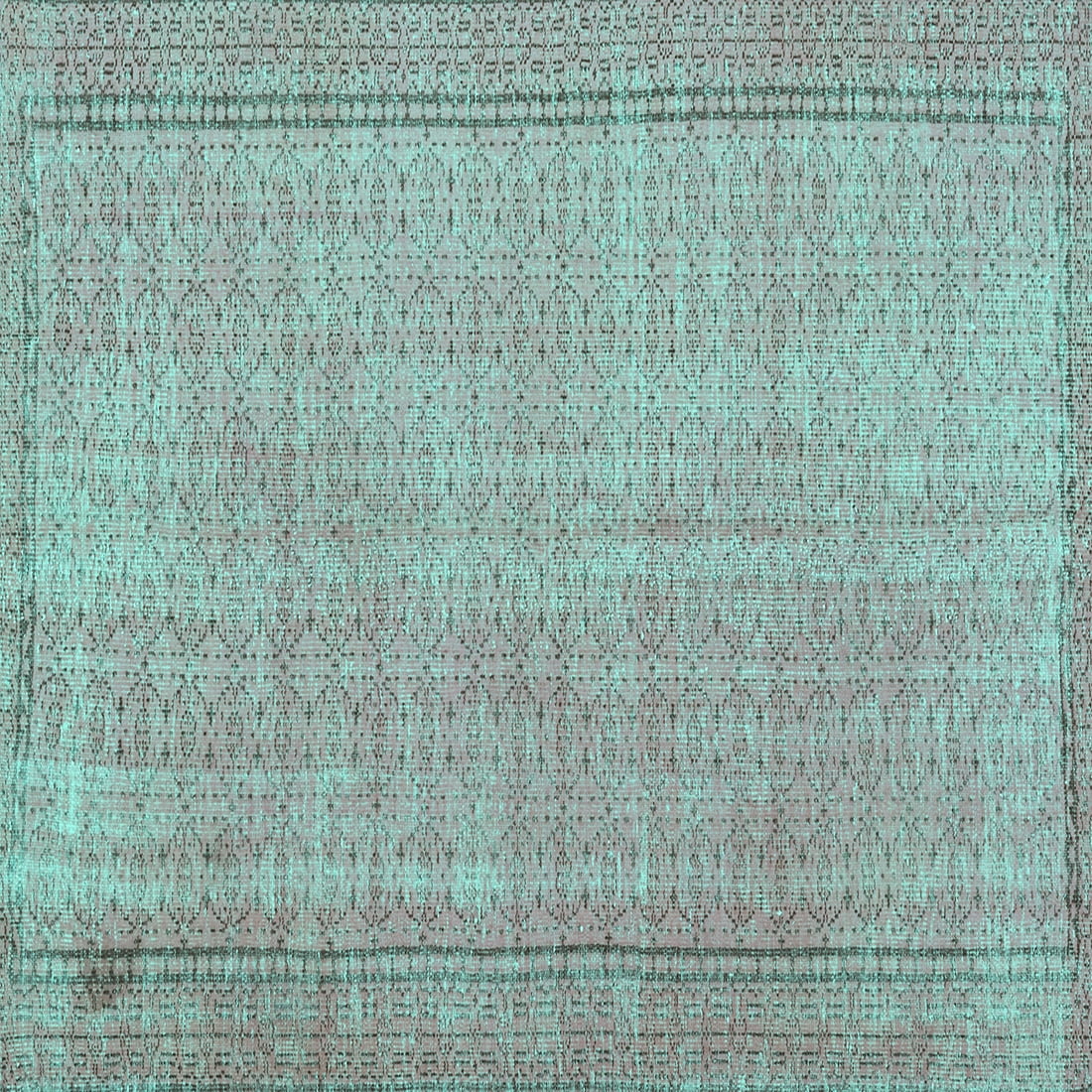 Ahgly Company Machine Washable Indoor Square Persian Turquoise Blue ...