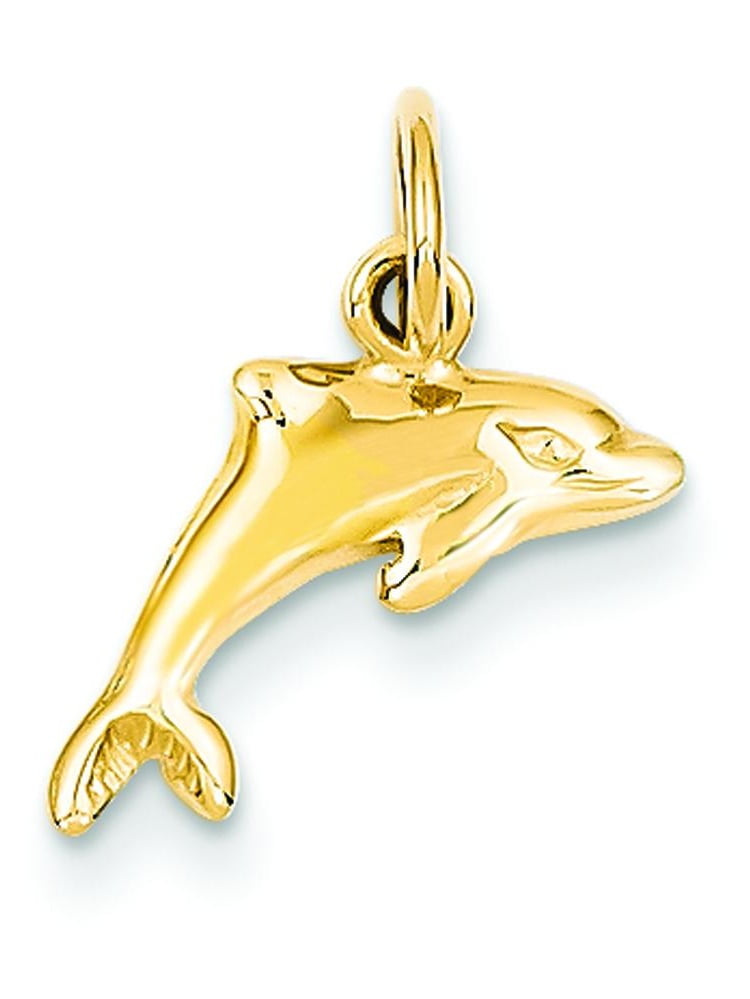 14K Gold Dolphin Pendant Jewelry - Walmart.com