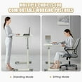 Costway Adjustable Height Computer Desk, Mobile Manual Workstation, Sit ...