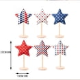 6Pcs Patriotic Independence Day Stuffed Fabric Star Tabletop ...