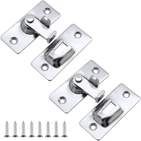 90 Degree Angled Door Latch Safety Lock Sliding Door Hasp Stainless ...