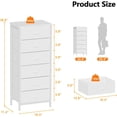 White Tall Dresser for Bedroom,Vertical Storage Tower Unit and End ...