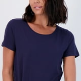Real Essentials 4 Pack: Women's Classic-Fit Cotton Short-Sleeve Scoop ...