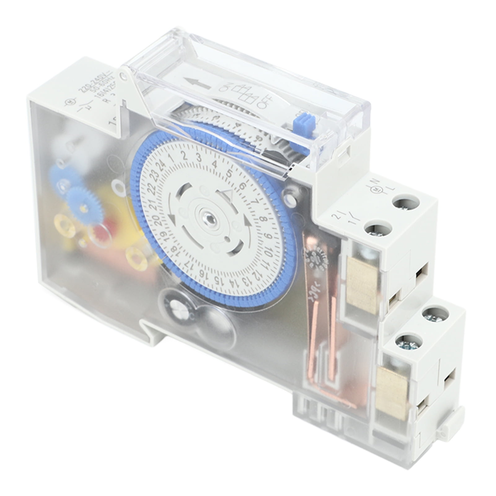 Time Switch Transparent 24h Mechanical Timer Switch with Battery for ...
