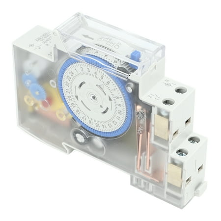 Time Switch Transparent 24h Mechanical Timer Switch with Battery for ...