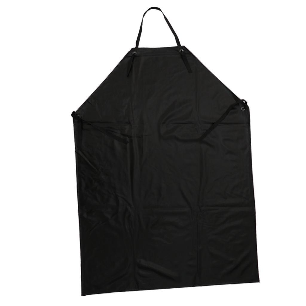 Delantal sin mangas impermeable de PVC negro para restaurante en casa ...