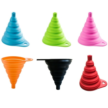 Collapsible Funnel Silicone Foldable Kitchen Water Bottle Oil Liquid ...