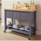 Coaster Kitchen Cart in Dark Gray - Walmart.com