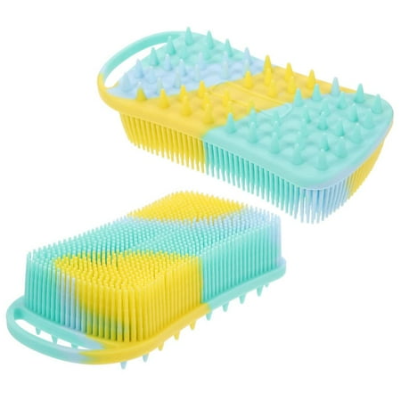 2pcs Soft Baby Double-Sided Scrubber Tactile Hair Scalp Shampoo Brush ...