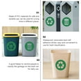2 Pcs Labels Trash Bin Sticker Recycle and Garbage Sign Adhesive Can ...