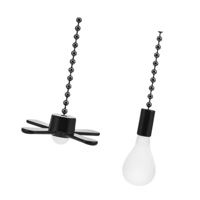2 Pieces fan Pull Chain Light Pull Chain Extension Alloy Ornaments ...