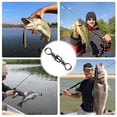 200Pcs Carbon Steel Swivels Fishing Line Connector Fishing Barrels ...