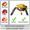 2-Pack Rat Trap, Flip Slide Bucket Lid, Auto Reset Door, Yellow Multi ...