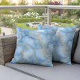 2 Pack Outdoor Waterproof Throw Pillow Covers,Abstract Marble Texture ...