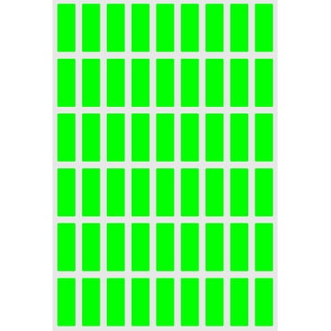 Royal Green Colored Labels ( 50mm x 31mm) Rectangle Stickers in 15 ...