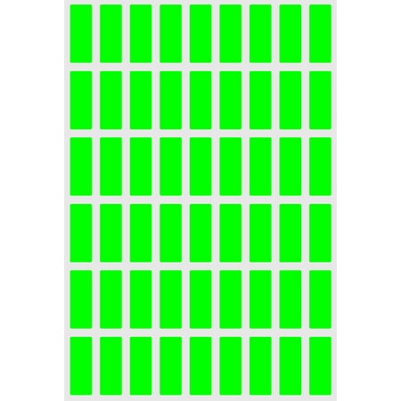 Royal Green Neon Green Stickers for Color Coding (1 in x 3/8 in ...