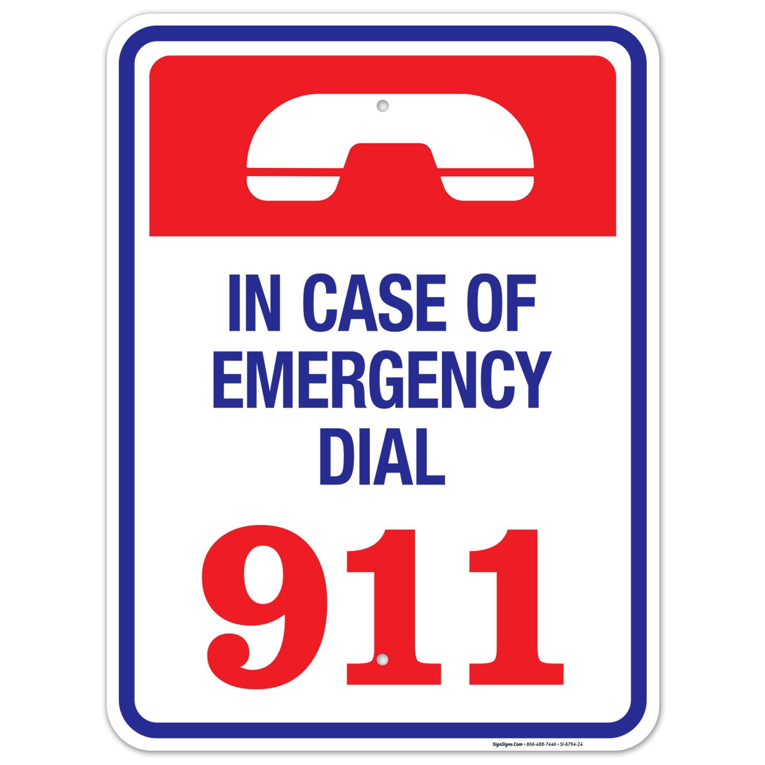 In Case Of Emergency Dial Sign, Pool Sign, - Walmart.com