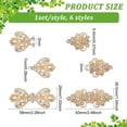 6 Sets 6 Styles Alloy Rhinestone Snap Lock Clasps Bikini Clips ...