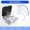 TOOL1SHOoo Small Drain Mobile RV Caravan Kitchen Sink with Cover, 304 ...