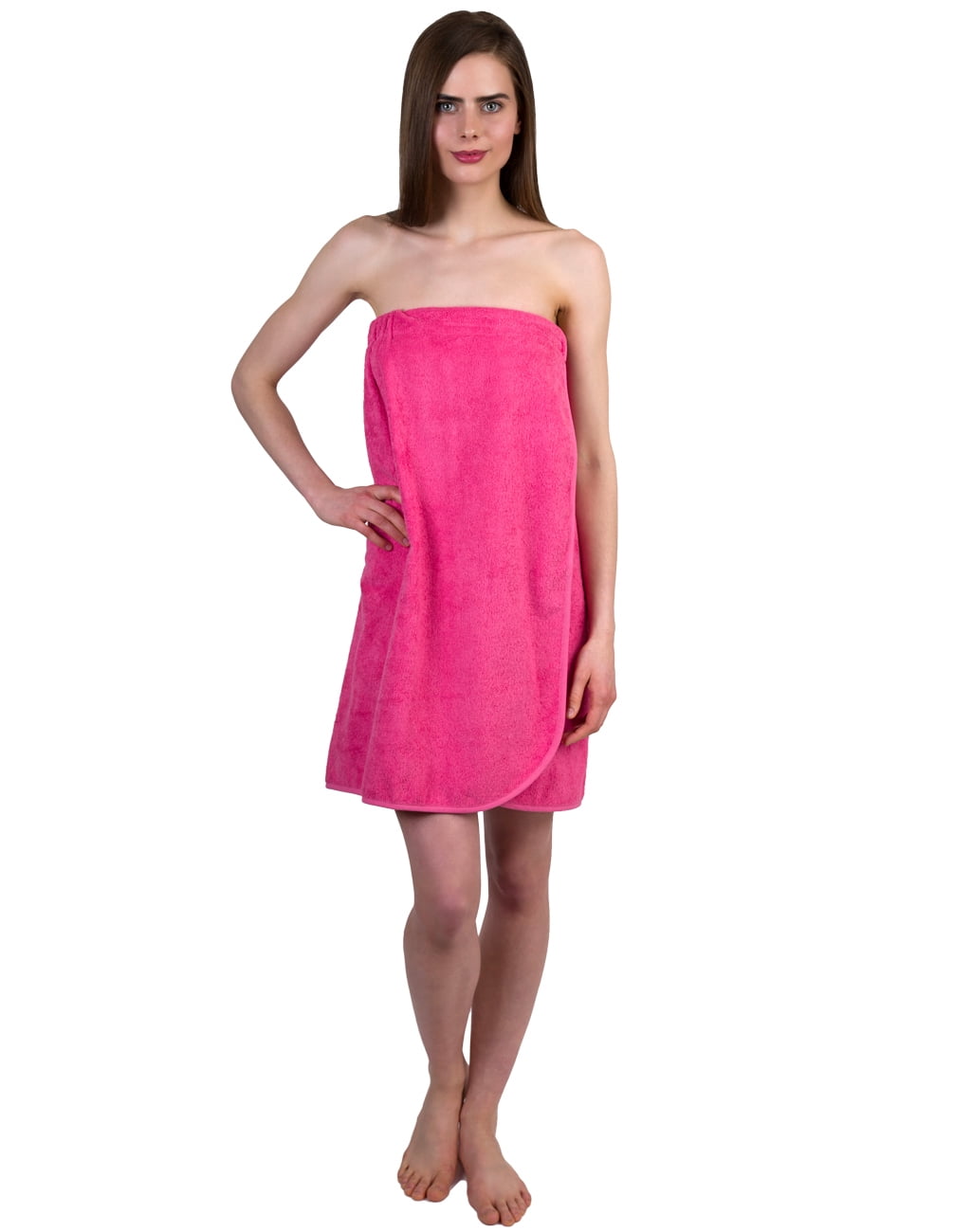 TowelSelections Women's Wrap Adjustable Cotton Terry Shower Bath Gym ...