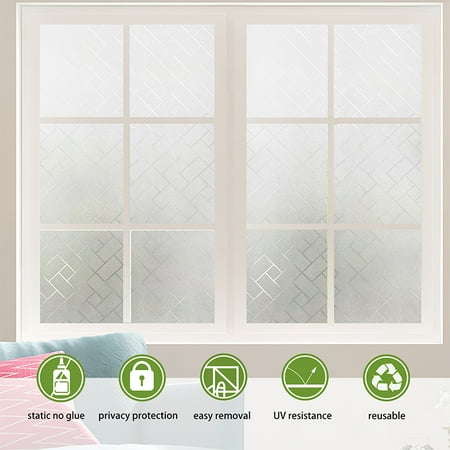 3D Window Film Self Adhesive Privacy Decorative Door Film Sticker Anti ...