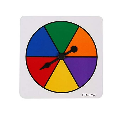 hand2mind Rainbow Spinners Wheel, Plastic Square Spinners with Plastic ...