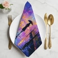 Cloth Napkins Set of 8 Rainy Night Walk Cocktail Napkins Streetlight ...