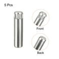 4x14mm 304 Stainless Steel Dowel Pins, 5 Pack Knurled Head Flat End ...