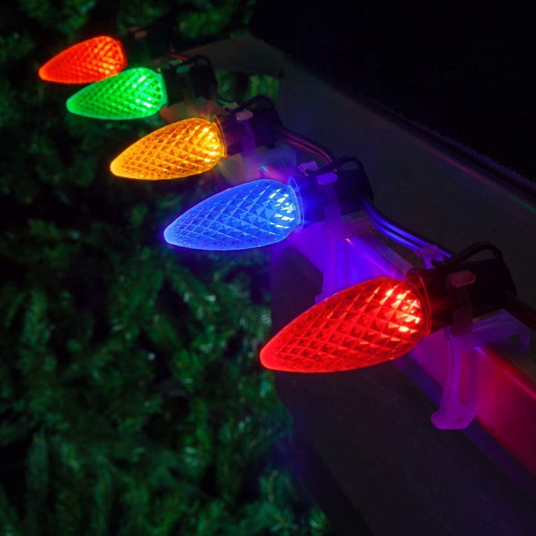 Multi Colored C9 Christmas Lights Sylvania 4 Piece Multi Color Faceted