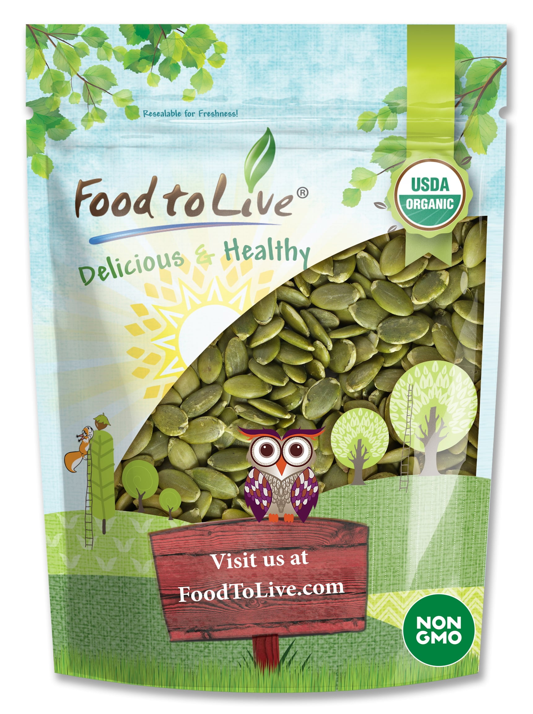 Organic Raw Pepitas (Pumpkin Seeds), 4 Pounds — Non-GMO, Raw, Kosher ...