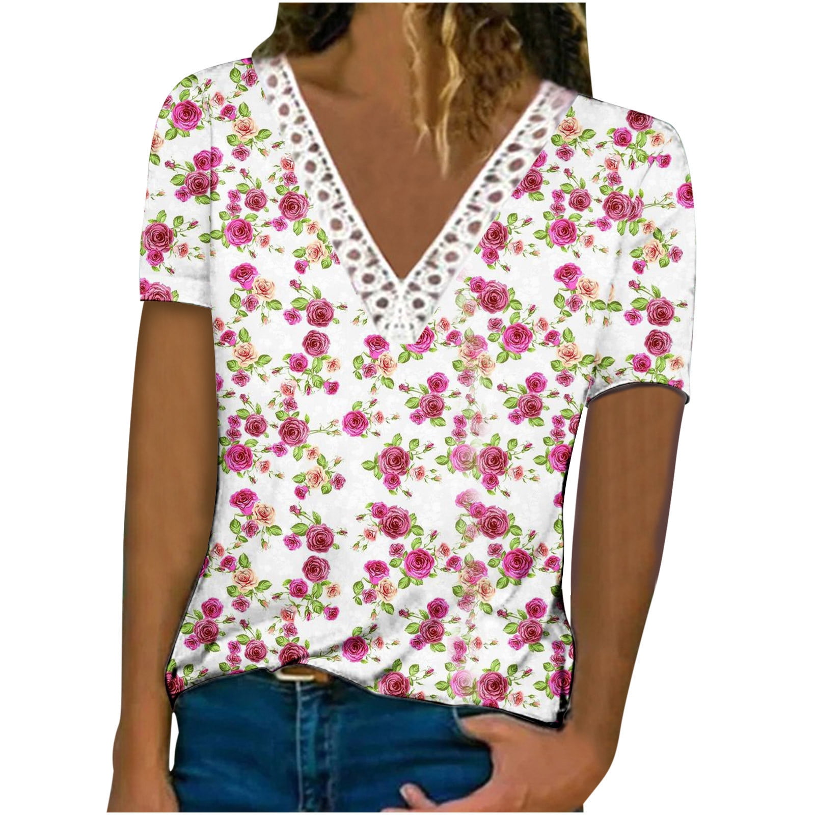 Click here for Clesale Women Tops Clearance-Sale Short Sleeve Pri... prices