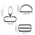 60 Pieces Hooks, Metal D Rings, Triglide Slide Buckles for Handicrafts ...