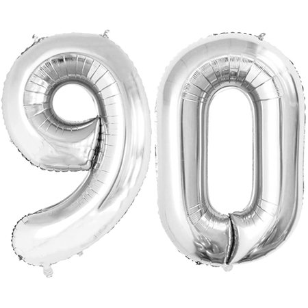 HTOOQ 42 Inch Gold Number 90 Balloon,Jumbo Foil Helium Balloons for ...