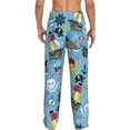 Easygdp Pirate Marine Animals Men's Pajama Pant, Sleep Elastic ...