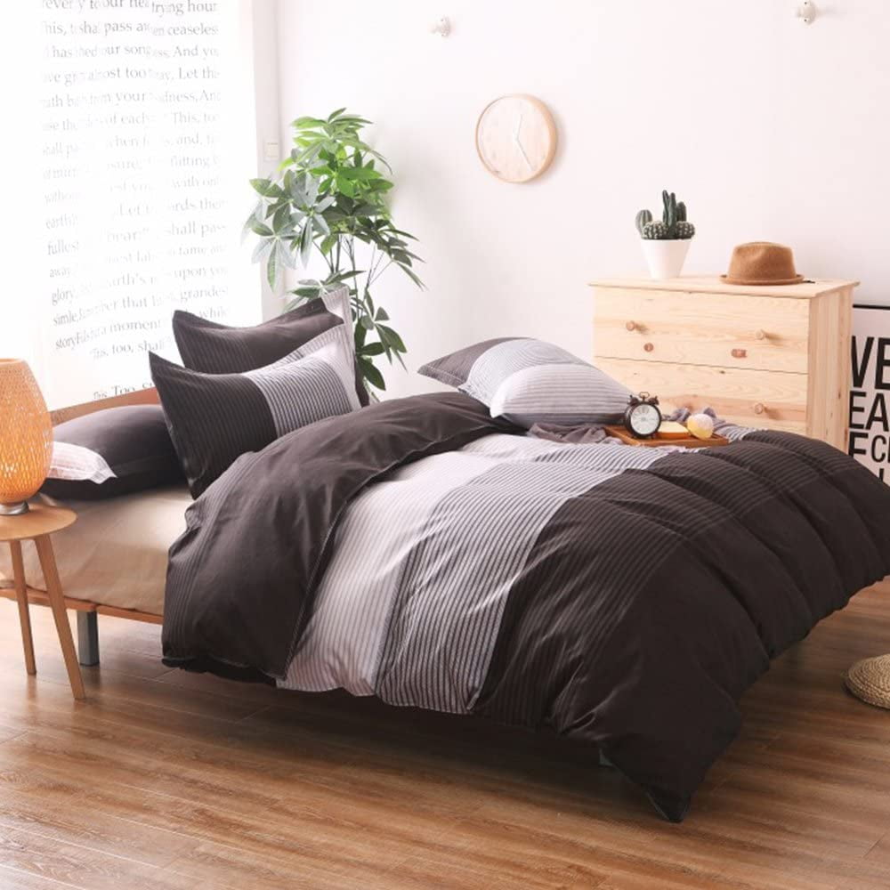 Click here for Yeater 3 Pieces Stripe Quilt Cover Bedding Duvet C... prices