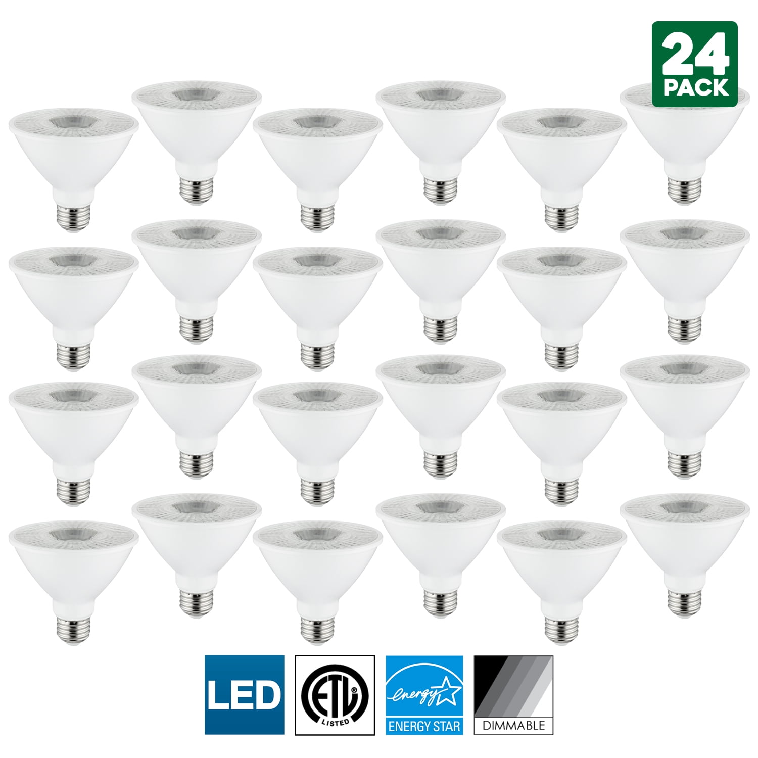 24 Pack Sunlite LED PAR30S Spotlight Bulb, 10 Watt (75 Watt Equivalent ...