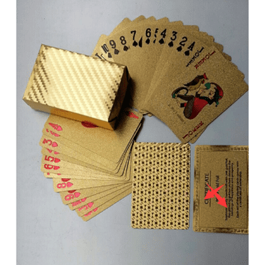 Luxurious Gold Foil Plated Deck of Playing Cards - 1 Pack of 52 Cards ...
