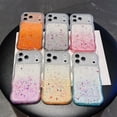 Bling Glitter Diamond Wave Edge Love Heart Phone Case for iPhone ...