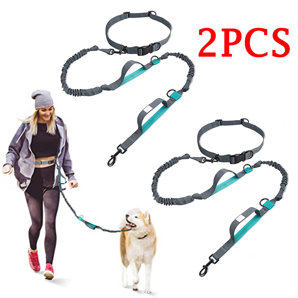Pawstrip Hands Free Dog Leash Waist Crossbody Rope With Slip Lead ...