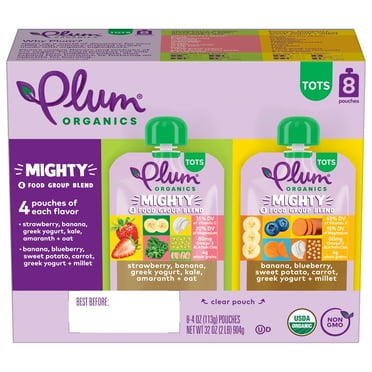 Plum Organics® Mighty 4 Food Group Blend Strawberry/Banana & Banana ...