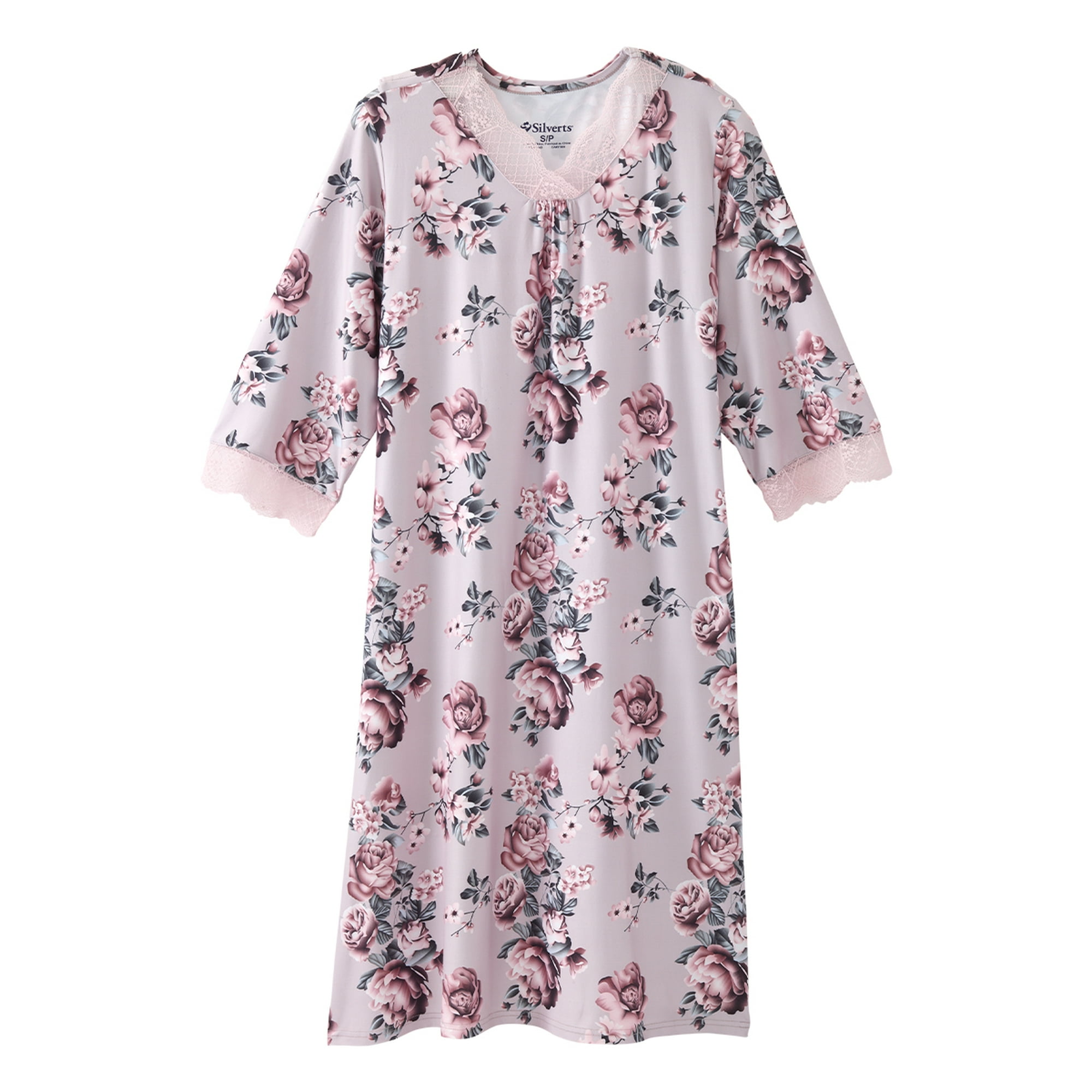 Click here for Silverts Womens Open Back Adaptive Lace Trim Night... prices