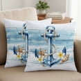 Blue Nautical Throw Pillow Covers 20 x 20 Inch Pillow Covers Set of 2 ...