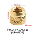 20pcs 1/4-20 Brass Threaded Heat Set Inserts for 3D Printing Plastic ...