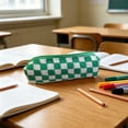 Anckoeil Checkerboard Knit Pencil Pouch, Colorful Cloth Zipper Storage ...