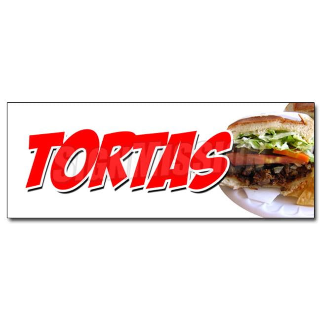SignMission 24 in. Tortas Decal Sticker - Flatbread Sweet Cake Mexican ...